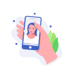 Video call concept banner design in flat style Vector Image