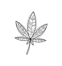 Ganja Zentangle For Coloring Royalty Free Vector Image