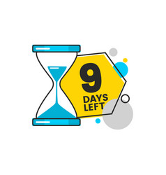 10 days left - colorful geometric countdown Vector Image