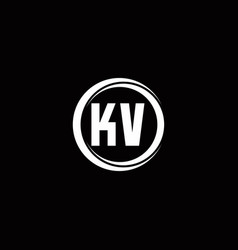 Kv logo monogram with triangle and hexagon shape Vector Image