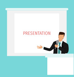 Cartoon of businessman thinking with empty speech Vector Image