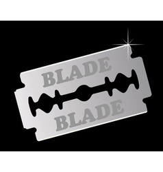 Razor blade with blood icon flat style Royalty Free Vector
