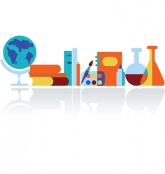 Classroom lesson background flat style Royalty Free Vector