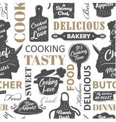 Seamless cooking background Royalty Free Vector Image