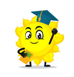 Sun mascot or character Royalty Free Vector Image