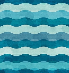 Marine seamless pattern with stylized blue waves Vector Image