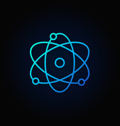 Atom blue icon Royalty Free Vector Image - VectorStock