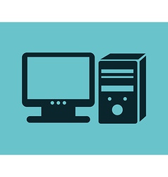 Desktop computer Royalty Free Vector Image - VectorStock