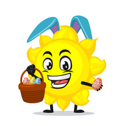 Sun mascot or character Royalty Free Vector Image