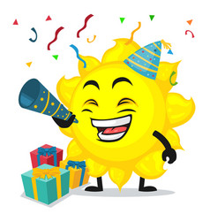 Sun mascot or character Royalty Free Vector Image