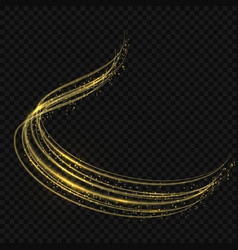 Circle golden light tracing effect Royalty Free Vector Image