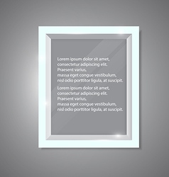 Transparency glass frame Royalty Free Vector Image