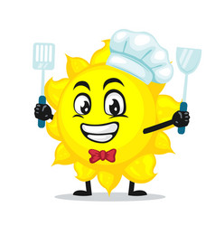 Sun mascot or character Royalty Free Vector Image