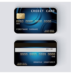 Credit card front and back side Royalty Free Vector Image