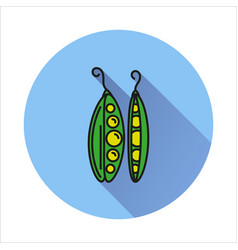 Pea Pod Royalty Free Vector Image - VectorStock