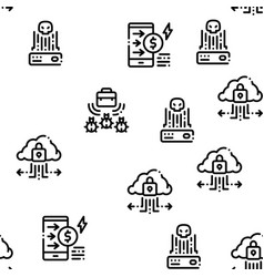 Pentesting software seamless pattern Royalty Free Vector