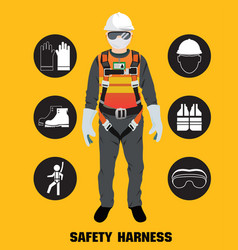 Fall protection construction worker safety first Vector Image