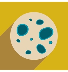 Flat web icon with long shadow moon Royalty Free Vector