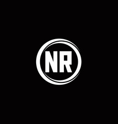 Nr logo initial letter monogram with abstract Vector Image