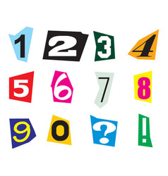 Paper style ransom note letter cut letters Vector Image