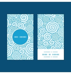 Abstract decorative circles vertical round frame Vector Image