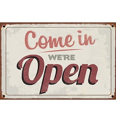 Retro Vintage Closed Sign with Grunge Effect Vector Image