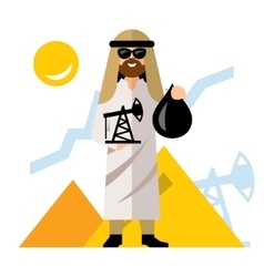 Iran oil industry flat style colorful Royalty Free Vector