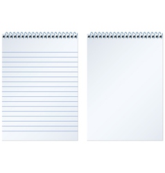 Open notepad notebook with spiral Royalty Free Vector Image