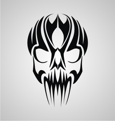 Burning skull tribal Royalty Free Vector Image