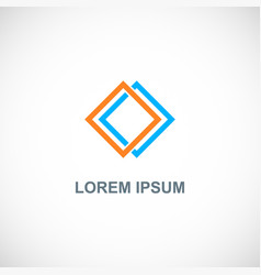 Abstract square company logo Royalty Free Vector Image