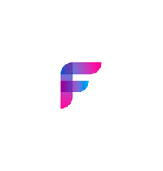 Color letter f logo icon design Royalty Free Vector Image