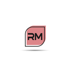 Initial letter rm logo template design Royalty Free Vector