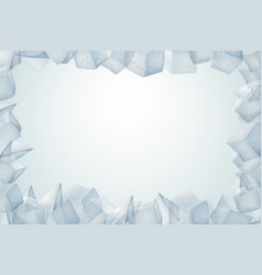 Triangular winter blue ice frost background Vector Image