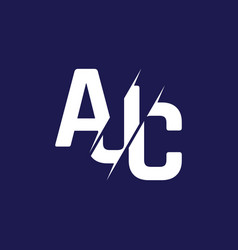Monogram letters initial logo design ajc Vector Image