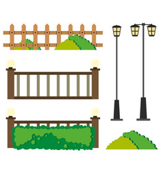 Different designs of fences Royalty Free Vector Image