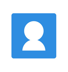Three-dimensional user icon simple flat Royalty Free Vector