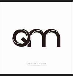 Qm logo monogram design template Royalty Free Vector Image