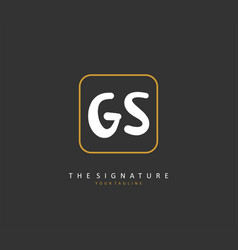 G s gs initial letter handwriting and signature Vector Image