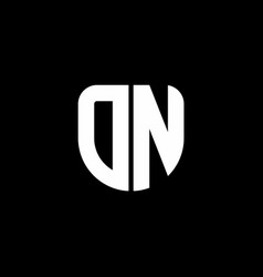 Dn logo monogram emblem style with crown shape Vector Image