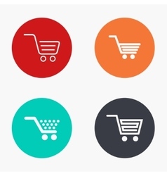 Modern light shopping circle icon Royalty Free Vector Image