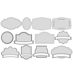 Grey labels Royalty Free Vector Image - VectorStock
