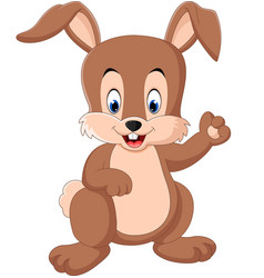 Cute baby rabbit cartoon Royalty Free Vector Image