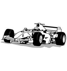 Cartoon smiling formula racing car mascot Vector Image