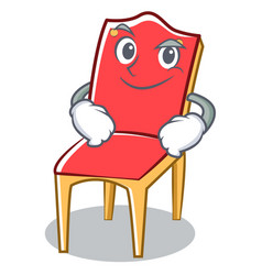 Smirking chair character cartoon collection Vector Image