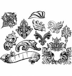 Heraldry design elements Royalty Free Vector Image