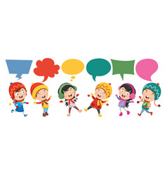 Kids speech bubble Royalty Free Vector Image - VectorStock