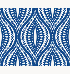 White blue ogee pattern Royalty Free Vector Image