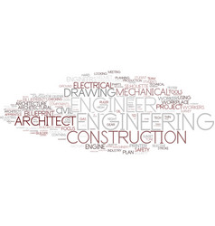 Engineer word cloud concept Royalty Free Vector Image