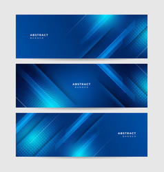 Corporate business blue wide banner design Vector Image