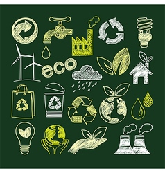 Eco doodle Royalty Free Vector Image - VectorStock